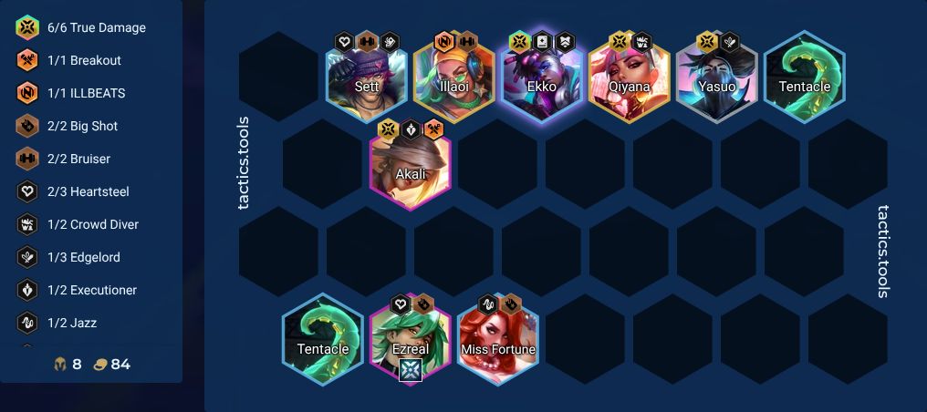 6 True Damage, 2 Big Shot, 2 Bruiser - TFT Team Builder Set 10