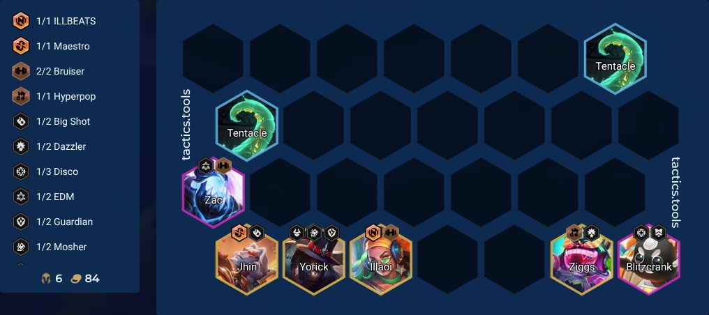 2 Bruiser, 1 Hyperpop - TFT Team Builder Set 10