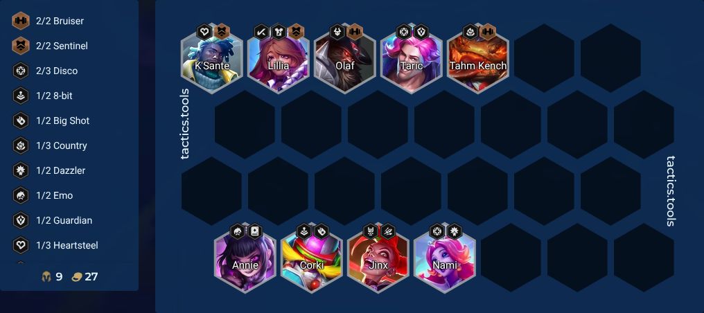 2 Bruiser, 2 Sentinel - TFT Team Builder Set 10