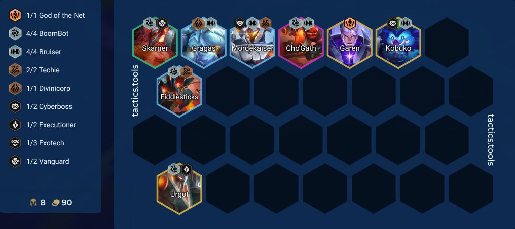 4 BoomBot, 4 Bruiser, 2 Techie, 1 Divinicorp - TFT Team Builder Set 14