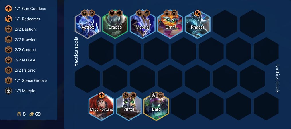 2 Bastion, 2 Brawler, 2 Conduit, 2 N.O.V.A., 2 Psionic, 1 Space Groove ...